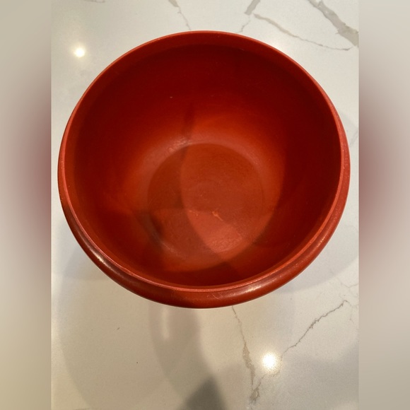 Tupperware | Kitchen | Tupperware Burnt Orange Round Circle Plastic ...